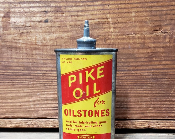 Pike Gun Oil Tin Hunting Oiler Can Behr - Manning Troy NY - Etsy