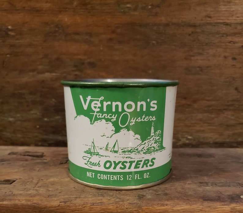 Vernon's Oyster Tin Can From V. A. Haywood Seafoods in Perrin VA - Etsy