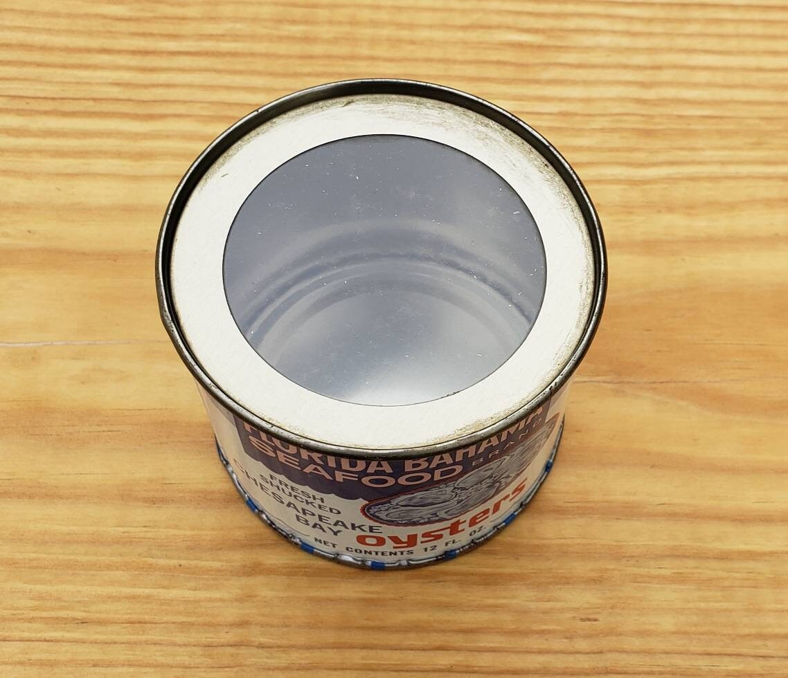 Oyster Tin Florida Bahama Seafood Brand 12 Ounce Can - Beach Decor - Etsy
