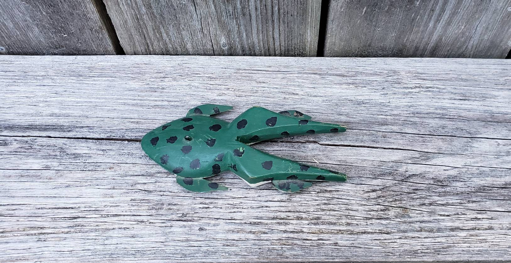 Vintage Ice Fishing Wooden Carved Frog Decoy | Etsy