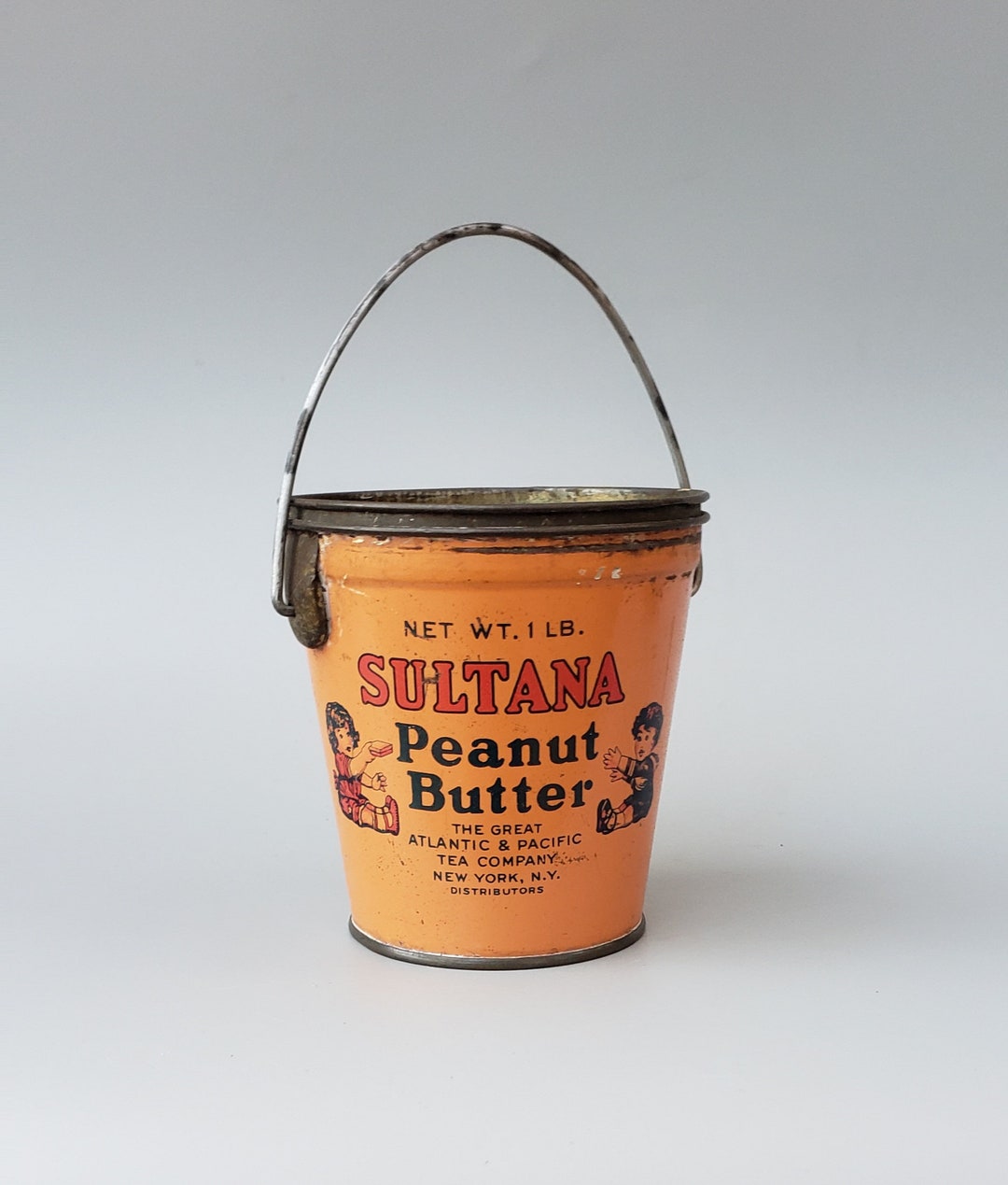 Peanut Butter Tin Sultana Antique Advertising Pail Can New York - Etsy