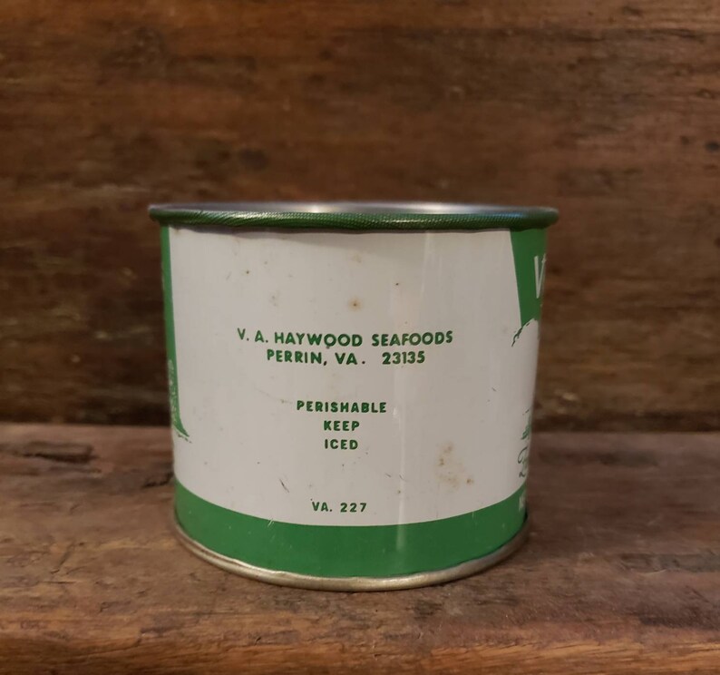 Vernon's Oyster Tin Can From V. A. Haywood Seafoods in Perrin VA - Etsy