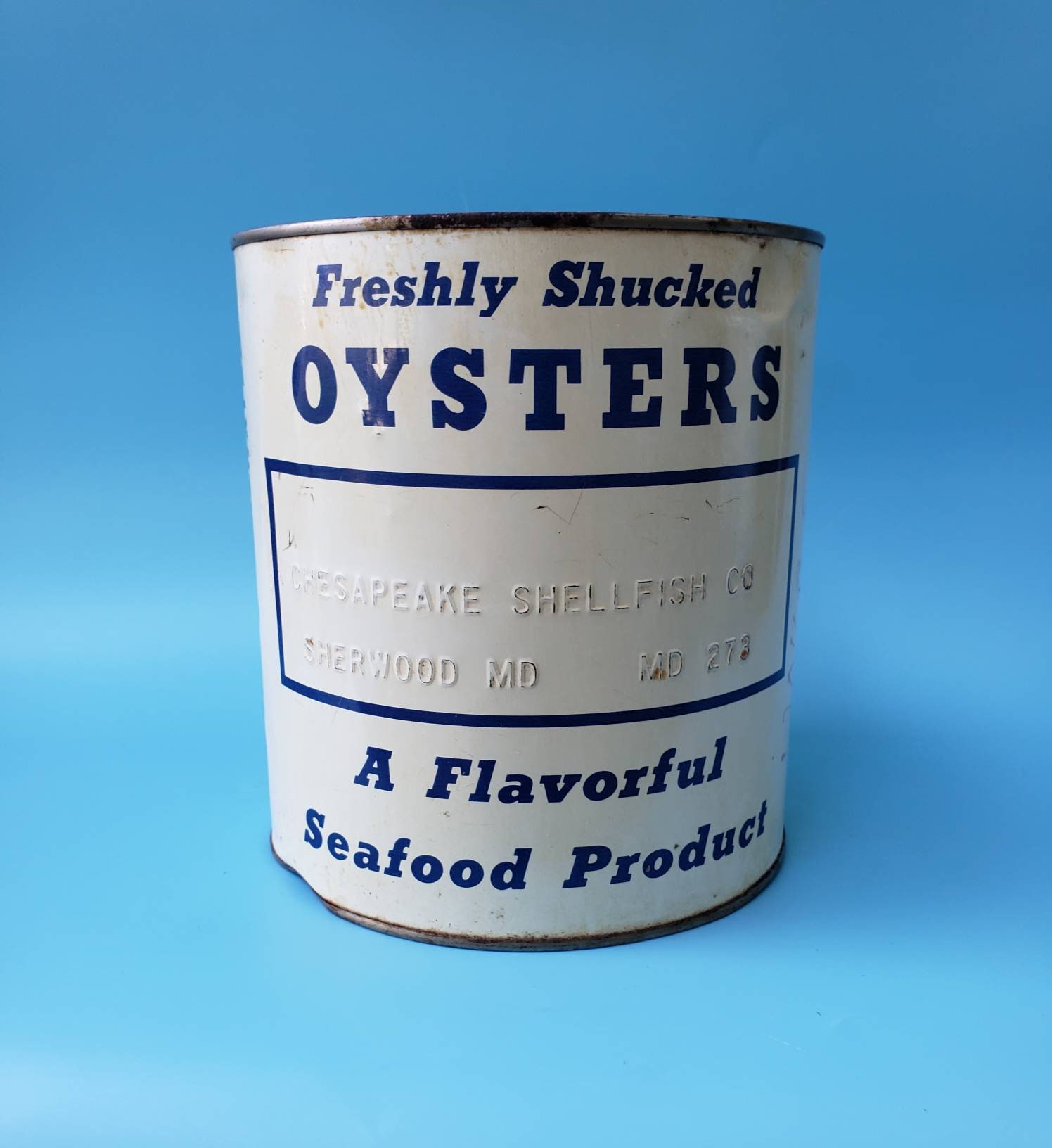 Vintage Chesapeake Shellfish One Gallon Oyster Tin Can From - Etsy