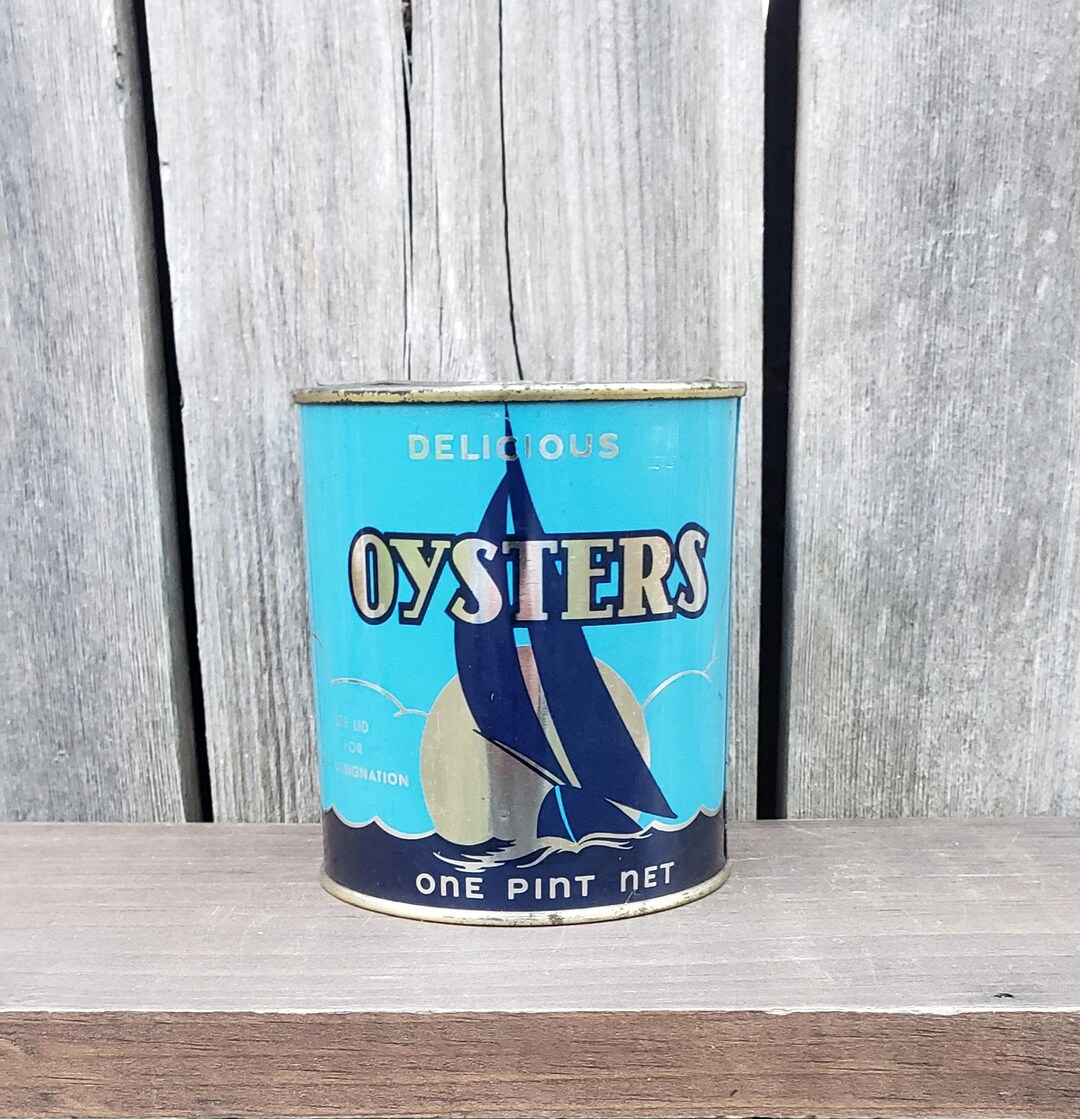 Oyster Can Wm Dawson in Edgewater Maryland Pint Size Advertising Tin - Etsy