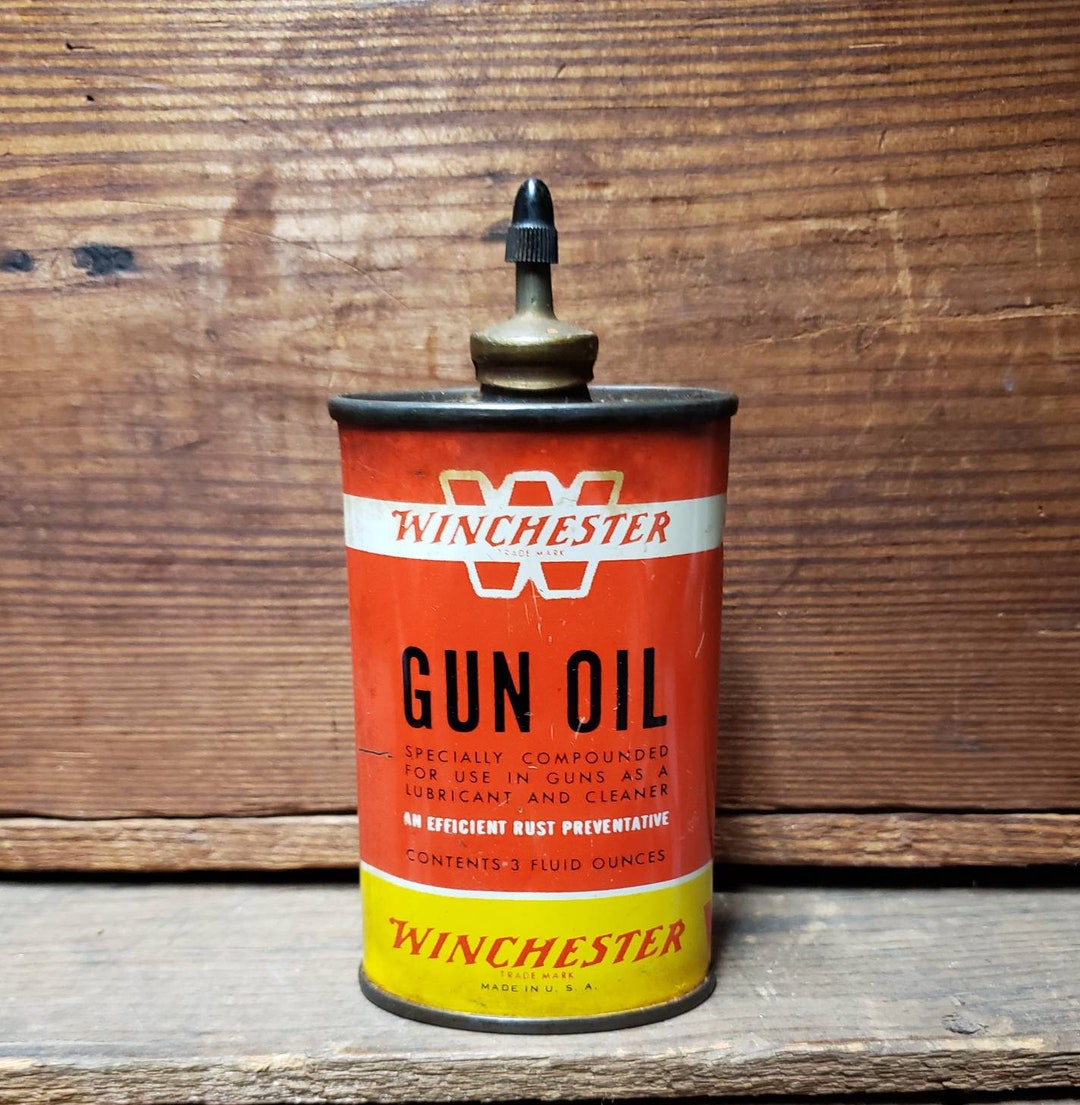 Winchester Gun Oil Tin Oiler Advertising Can - Etsy