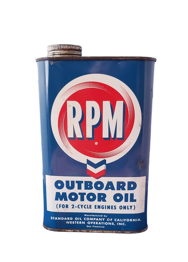 Vintage RPM Outboard Motor Oil Tin - Standard Oil of California - Etsy