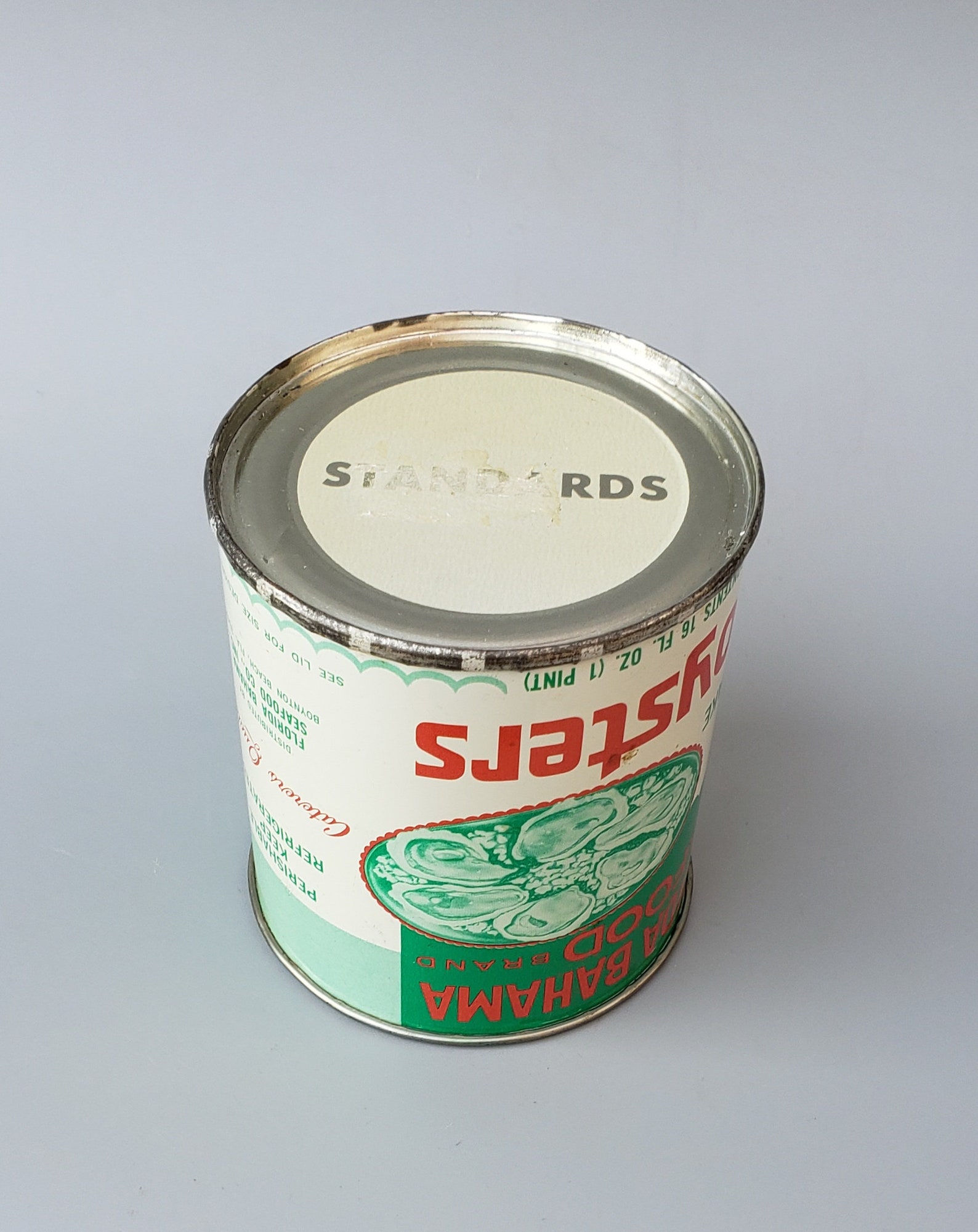 Oyster Tin Florida Bahama Seafood Brand Pint Can FL Gulf Shellfish - Etsy