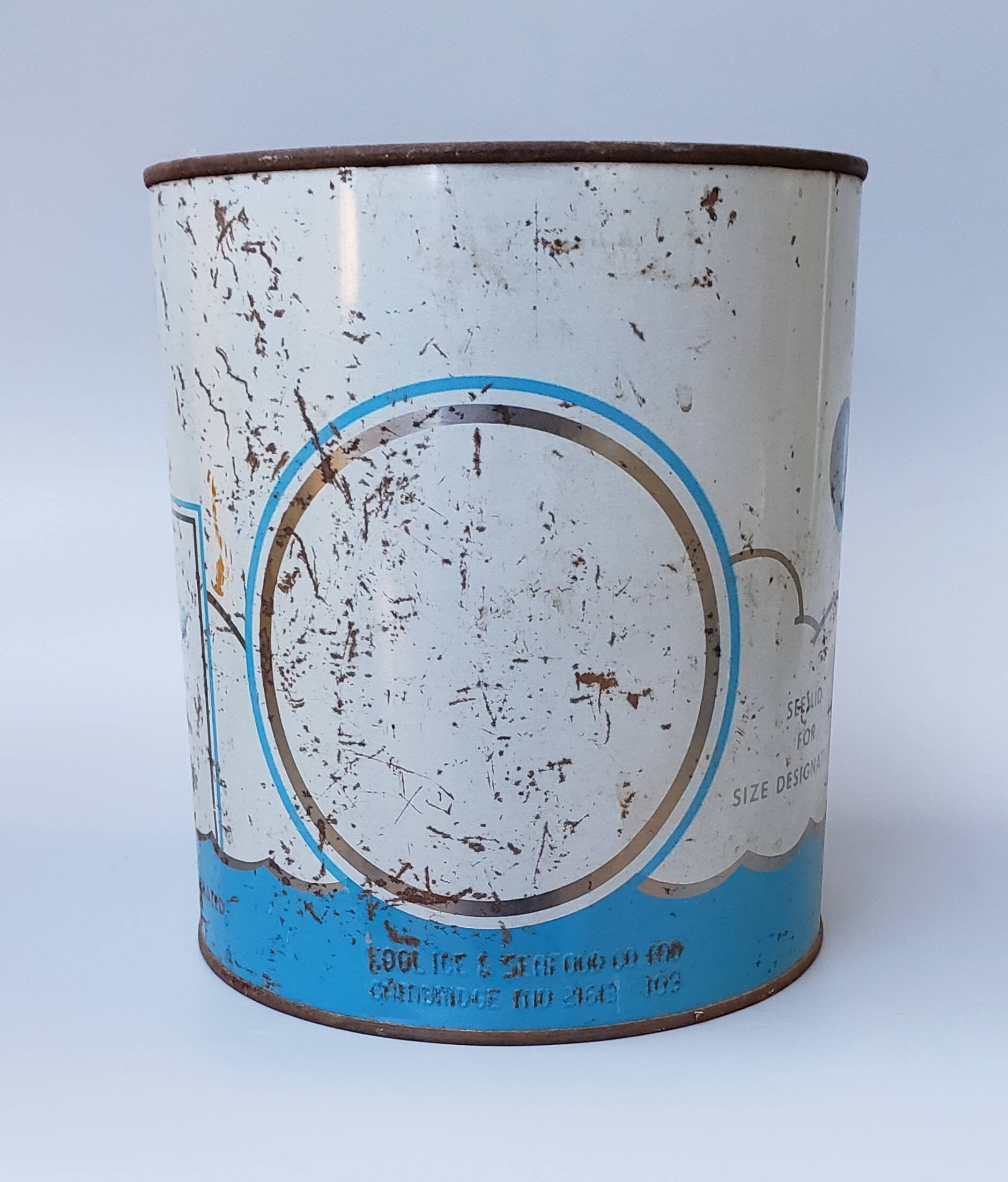Oyster Can Gallon Kool Ice & Seafood Co. Advertising Tin - Etsy