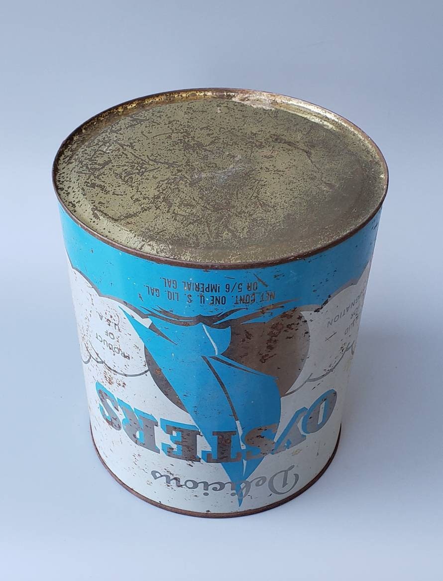 Oyster Can Gallon Kool Ice & Seafood Co. Advertising Tin - Etsy