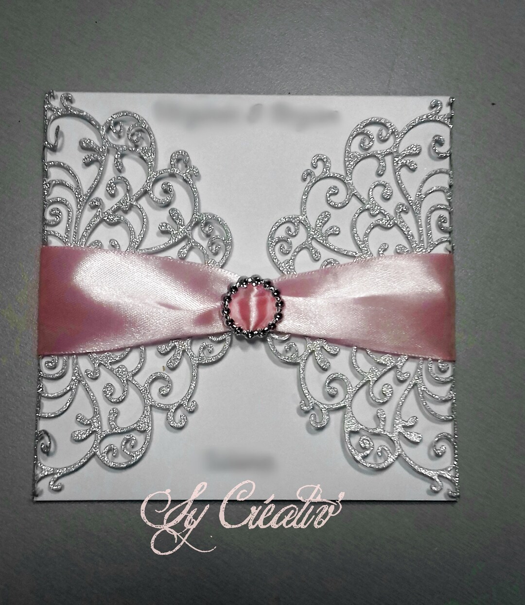 10 Invitations/announcements Wedding, Laser Card, Chiseled, Lace ...