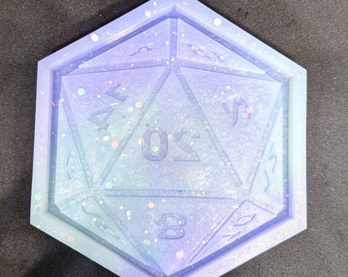3D Printed D20 Coaster Mold - Etsy