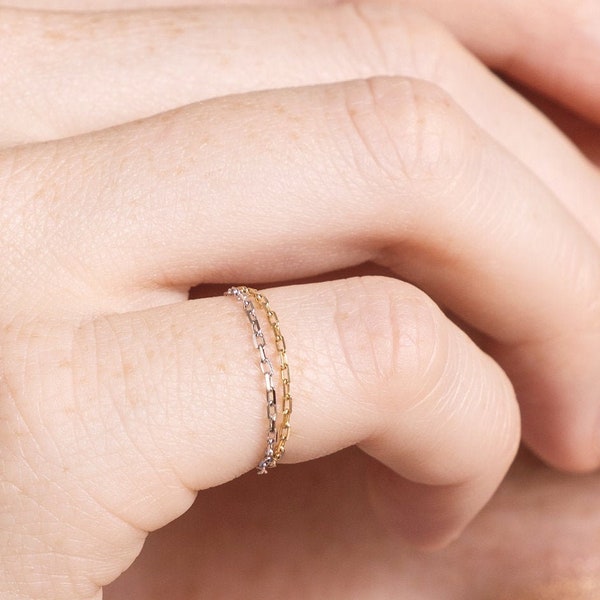 Double Chain Ring - Etsy