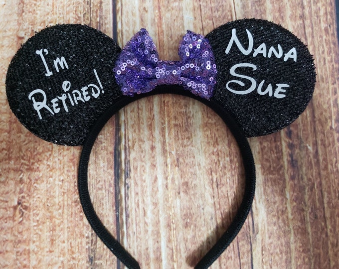 Personalized Minnie or Mickey Ears (headband), Summit Bow, Cheer Bow ...
