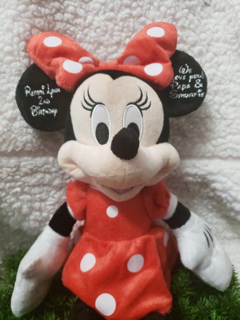 Personalized Mickey Mouse or Minnie Mouse Plush Minnie | Etsy