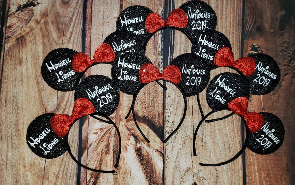 Mickey Minnie Personalized Disney Headbands & Ears - Etsy