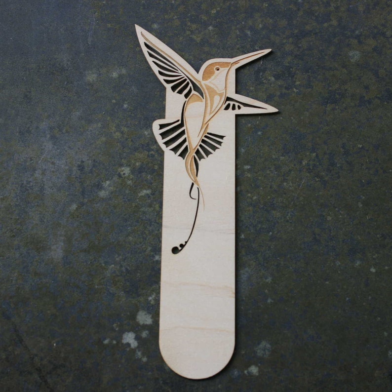 Hummingbird Wooden Bookmark - Etsy