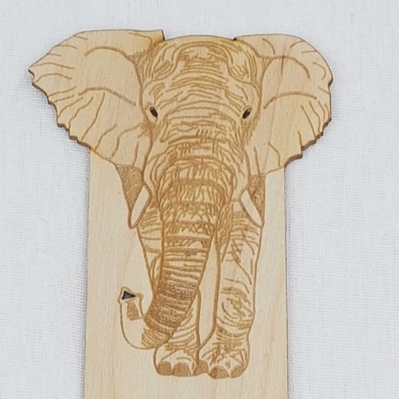 Elephant Wooden Bookmark - Etsy