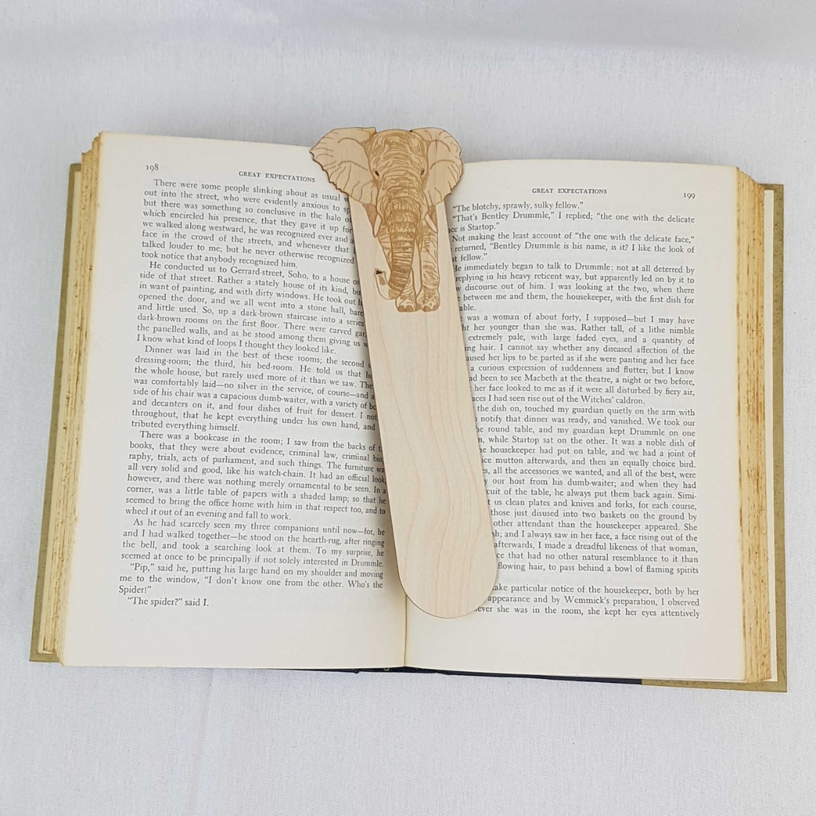 Elephant Wooden Bookmark - Etsy