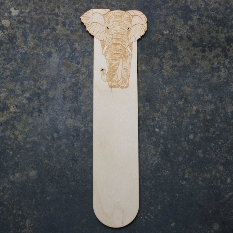 Elephant Wooden Bookmark - Etsy