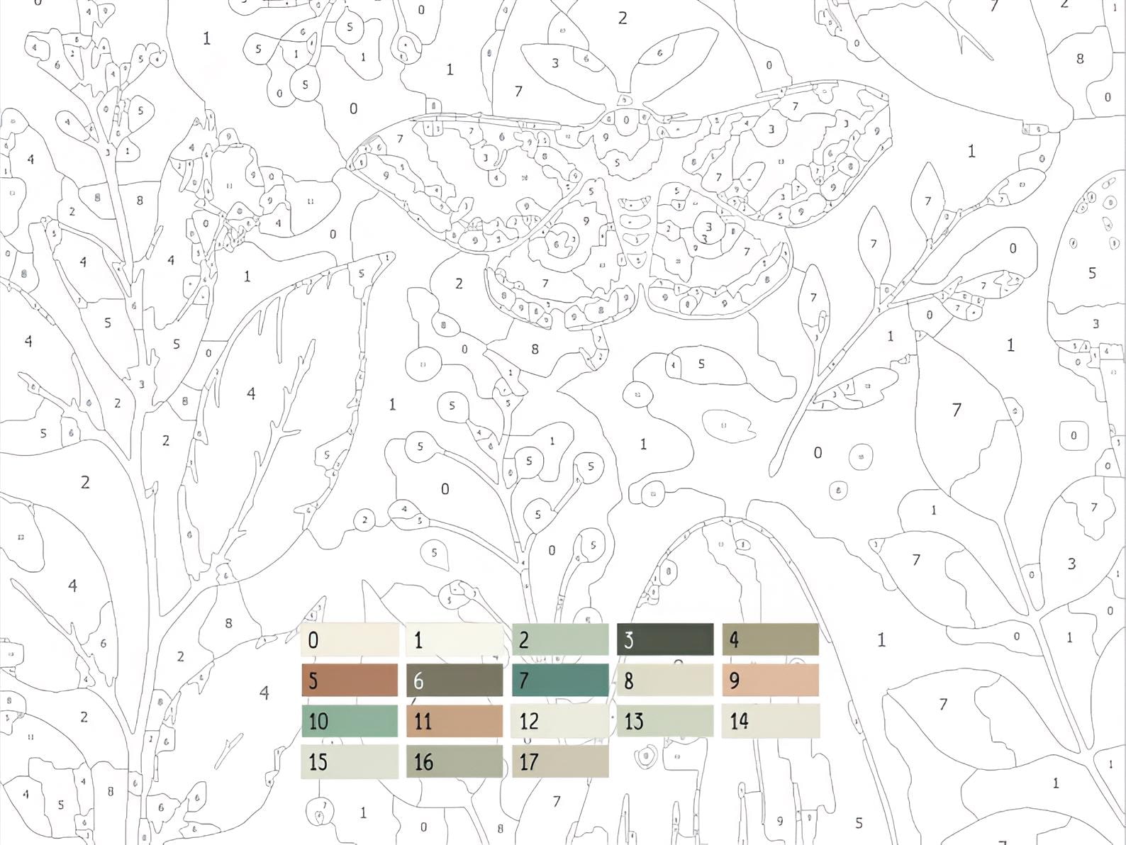 Color by Number ‘whimsical Mushroom’ | Paint by Number | Coloring Page ...