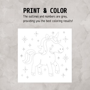 Unicorn Color by Number: Kids Printable Coloring Book (PDF) - Etsy