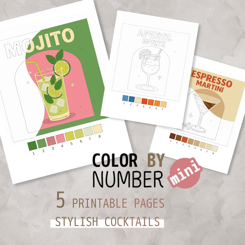 Retro Paint by Number Kit - Etsy