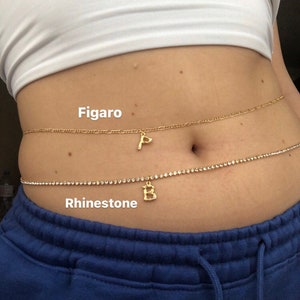 Bamboo Letter Belly Chain - Etsy UK