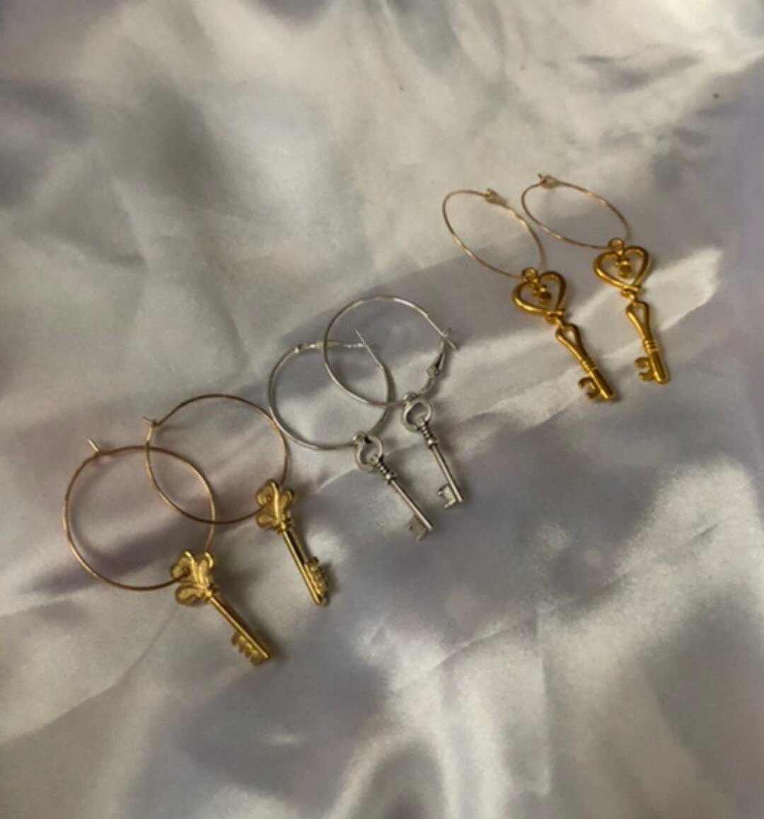 Key Hoops - Etsy