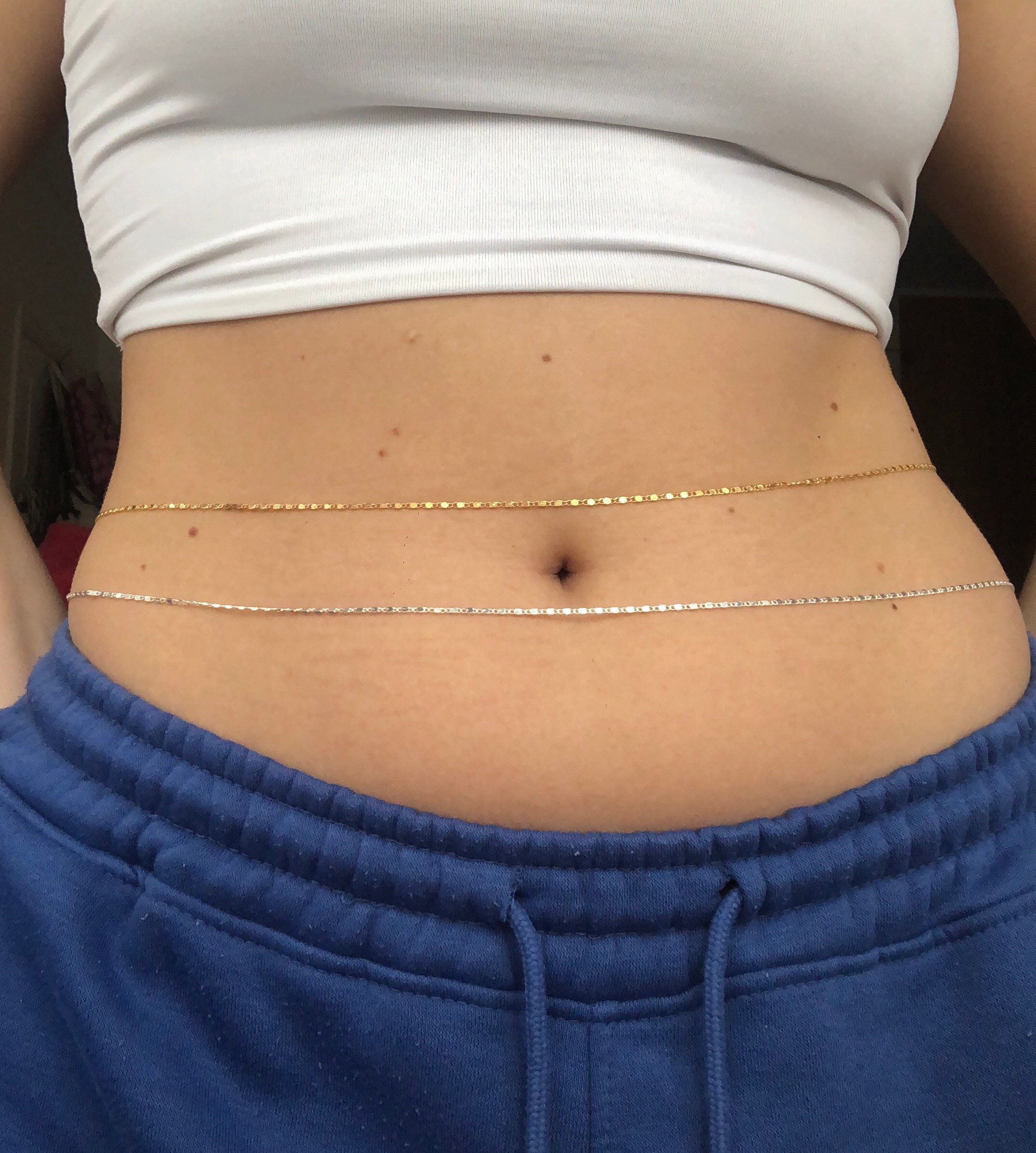 Wafer Belly Chain - Etsy UK