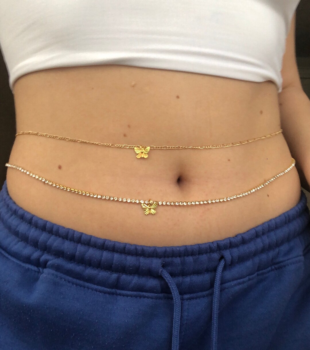 Butterfly Belly Chain - Etsy