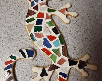 Mosaic gecko | Etsy