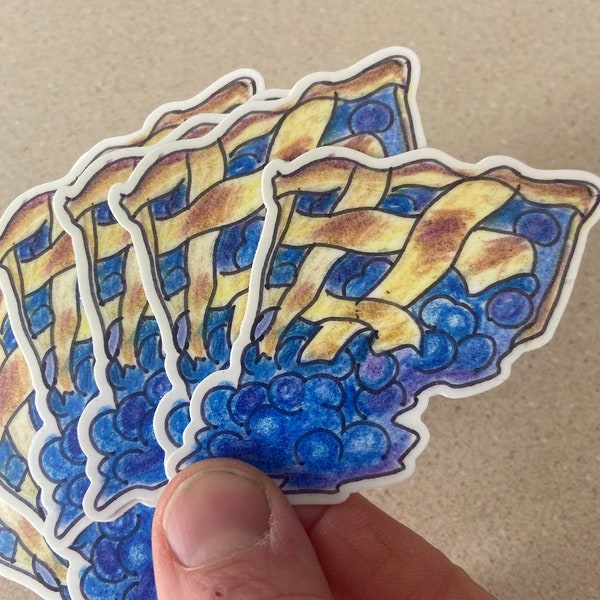 Blueberry Pie Art - Etsy