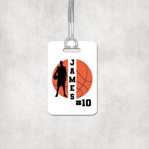 Basketball Bag Tag, Personalized Basketball Gifts for Girls, Custom ...