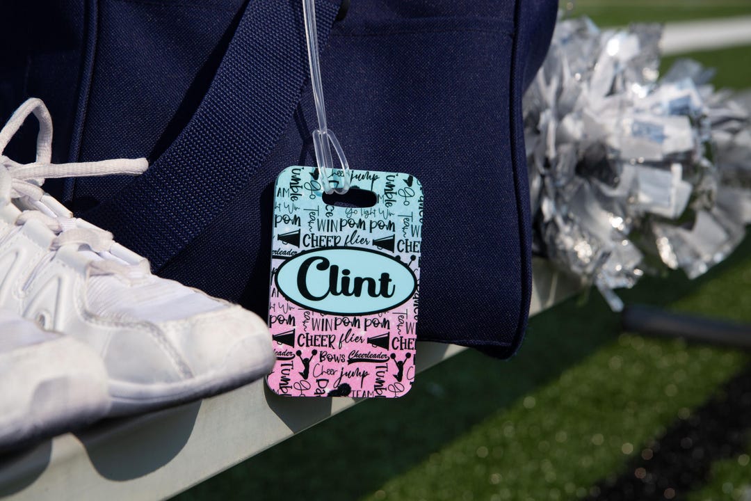 Cheer Bag Tag, Senior Cheer Gifts, Personalized Backpack Tag for Girls ...
