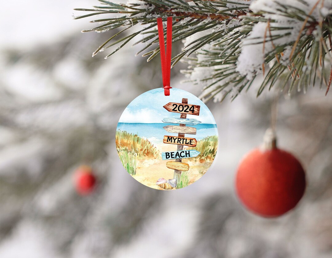 Beach Ornament Personalized, Beach Theme Christmas Ornaments, Ocean ...