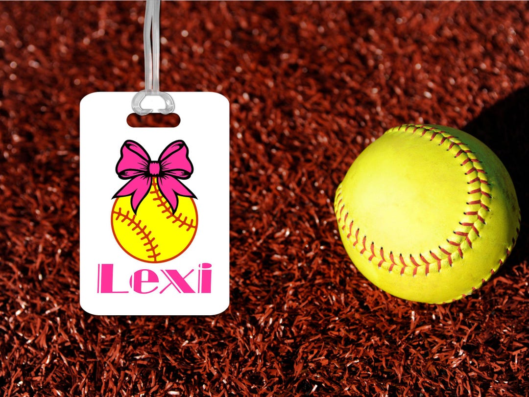 Softball Team Gift Idea, Personalized Girls Fastpitch Bag Tag, Custom ...