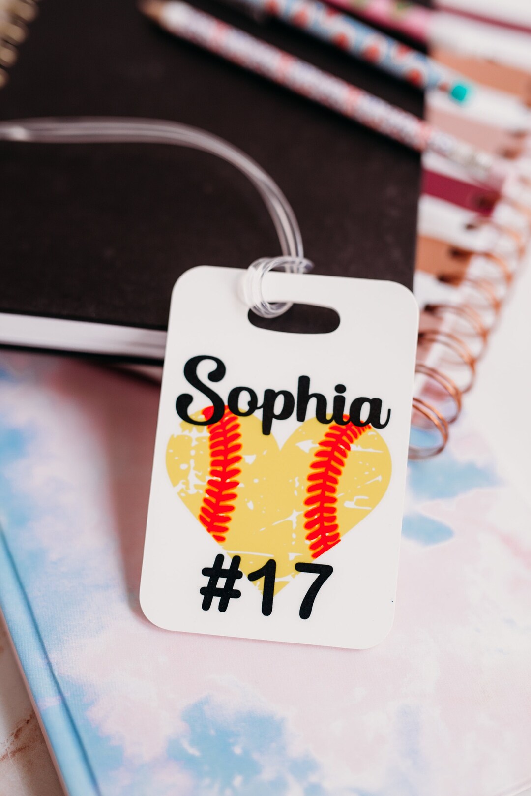 Personalized Softball Bag Tag, Girls Softball Gifts, Softball Team ...