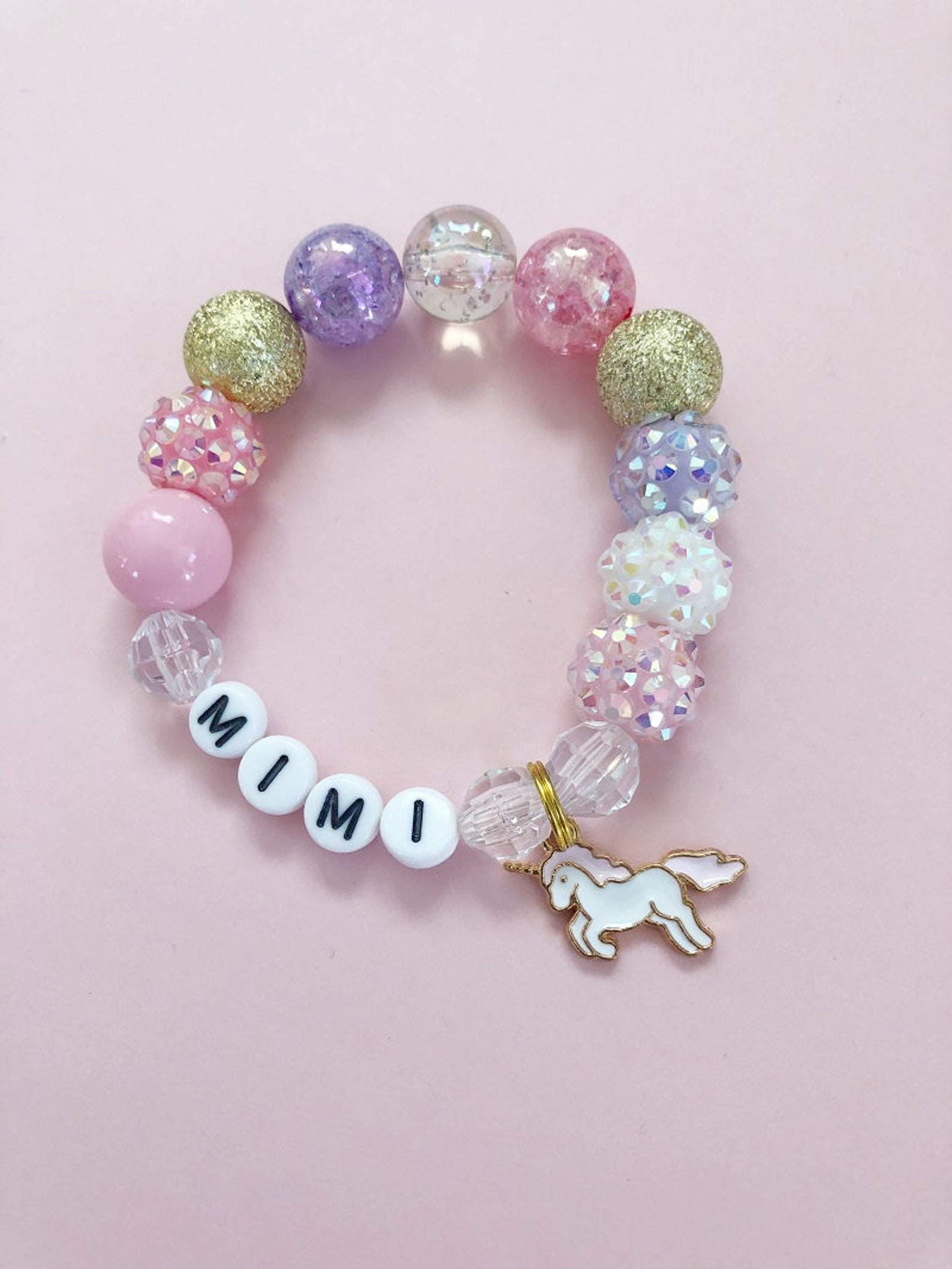 Girls Unicorn Bracelet Dress Up Charm Bracelet Toddler - Etsy