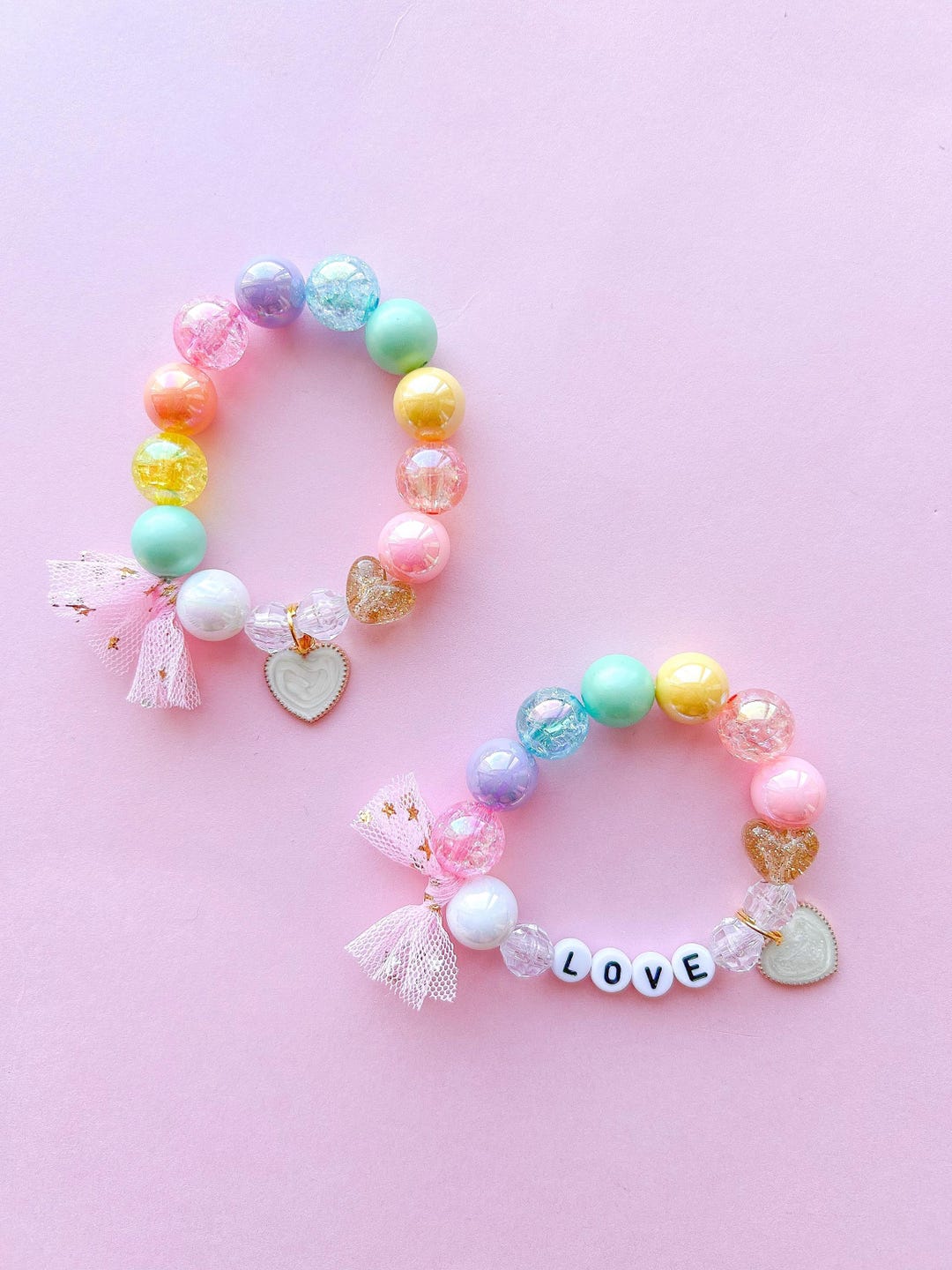 Valentine Enamel Heart Kids Charm Bracelet: Personalized, Custom Name ...