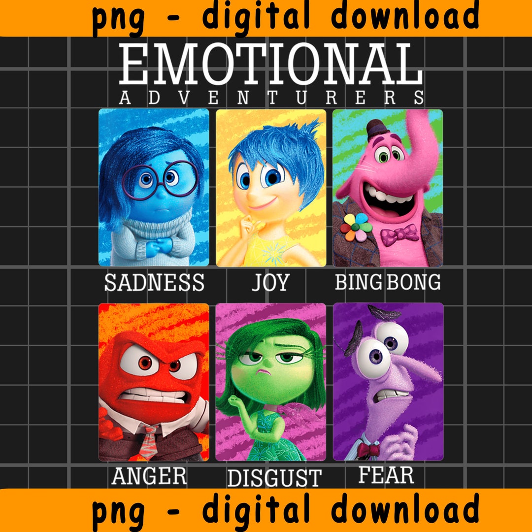 Inside Out Emotions Shirt, Pixar Inside Out Png, Mental Health Matter ...