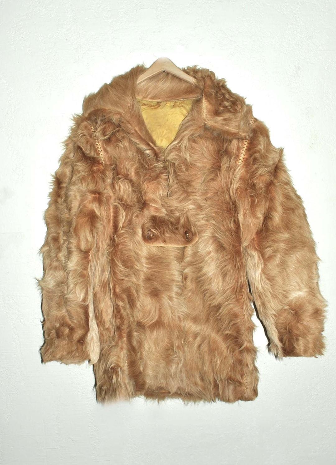 Vintage Handmade Cowhide Coat - Western Style Coat - Etsy
