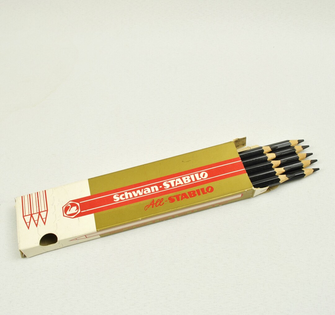 Vintage Black 8046 Schwan-stabilo Pencils Box of 12 - Etsy