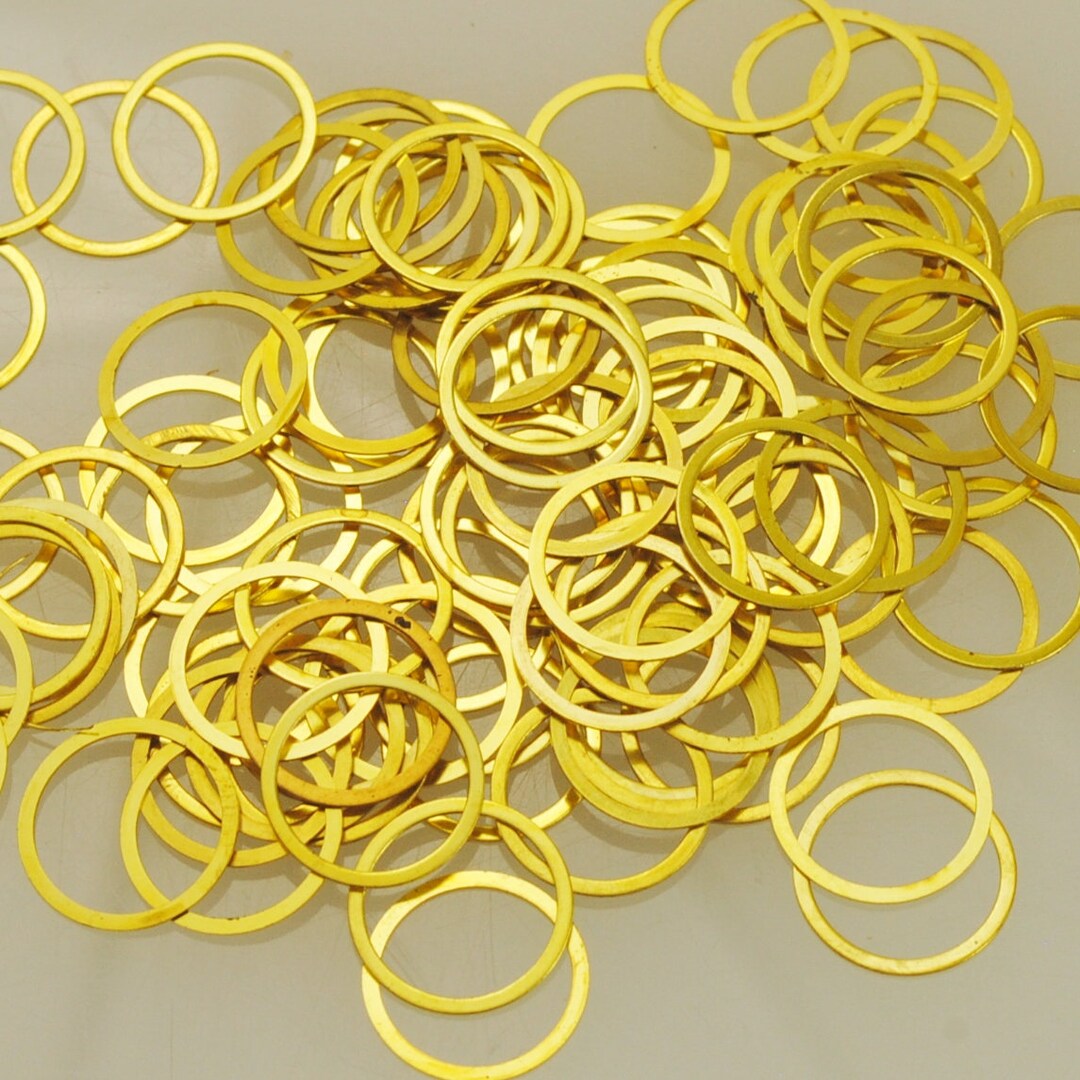Brass Round Clock Washers or Jump Rings 100 Pieces - Etsy