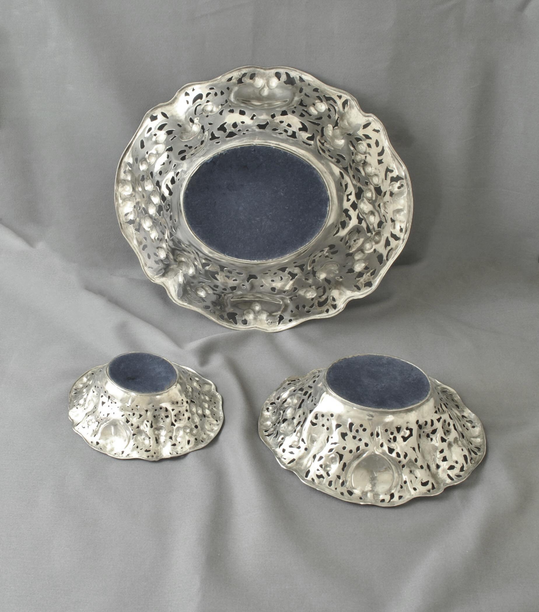 Vintage Godinger Silver Plated Bowls Rose and Leaf Design Set of 3 - Etsy