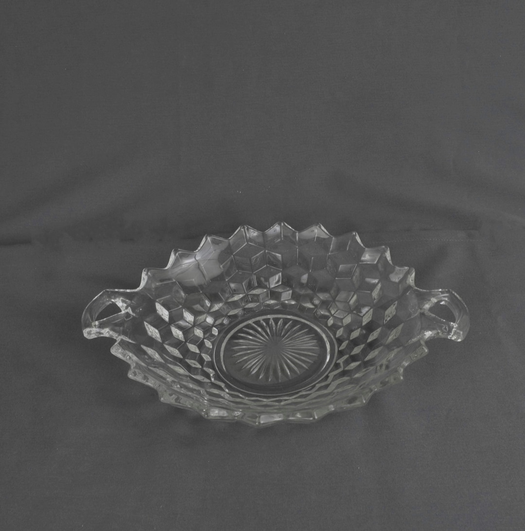 Fostoria American Crystal - Shallow 8 Inch Bowl With Handles - Etsy