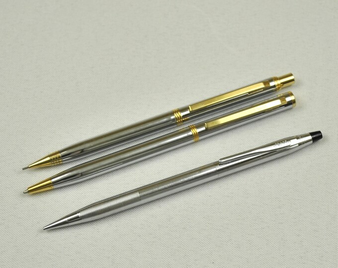 Vintage Cross Mechanical Chrome Pencil + Unbranded Pen and Pencil Set ...