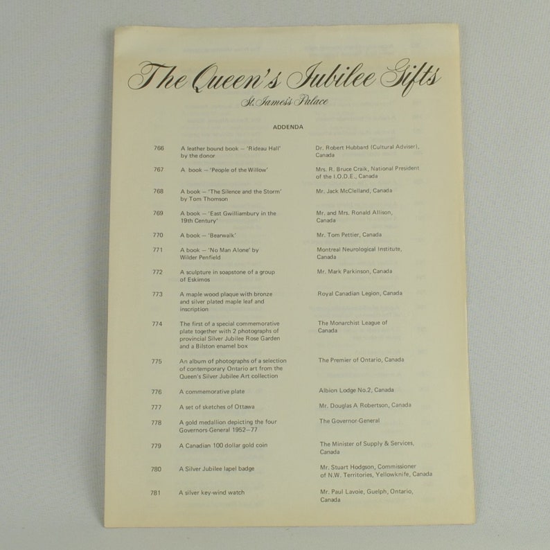 Queen Elizbeth Silver Jubilee Program and Rare Booklet of the Queen's ...