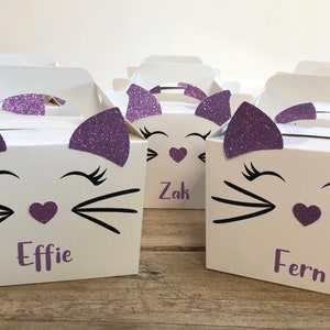 Cat Kitty Party Boxes Party Food Bag Box Favours | Etsy
