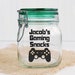 Personalised Gaming Snack Jar Sticker Decal | Gamer Gift | Christmas ...