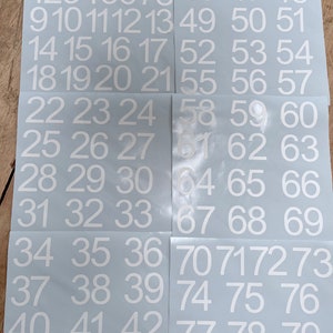 Locker Number Stickers Decals - 2 Inches - Seating Chart Numbers - Etsy UK
